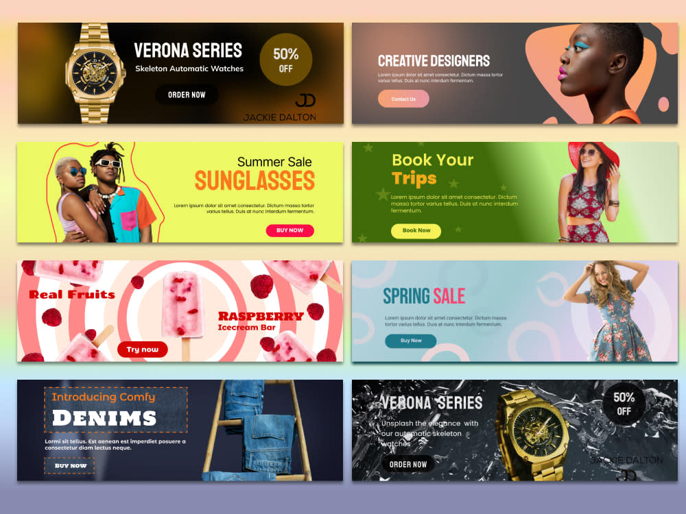 Professional Static Web Banner Design | Upwork