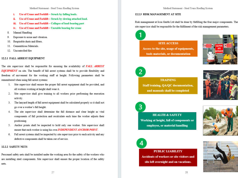 Work methodology, method statement, hse n risk assessment reports | Upwork