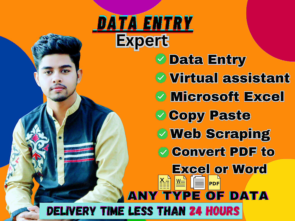Data entry, virtual Assistant, web scraping, and copy paste | Upwork