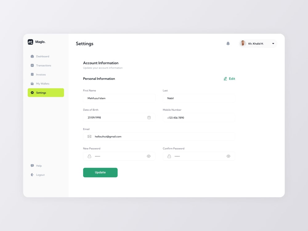 A Comprehensive UI/UX Design for Financial Management Web Application ...