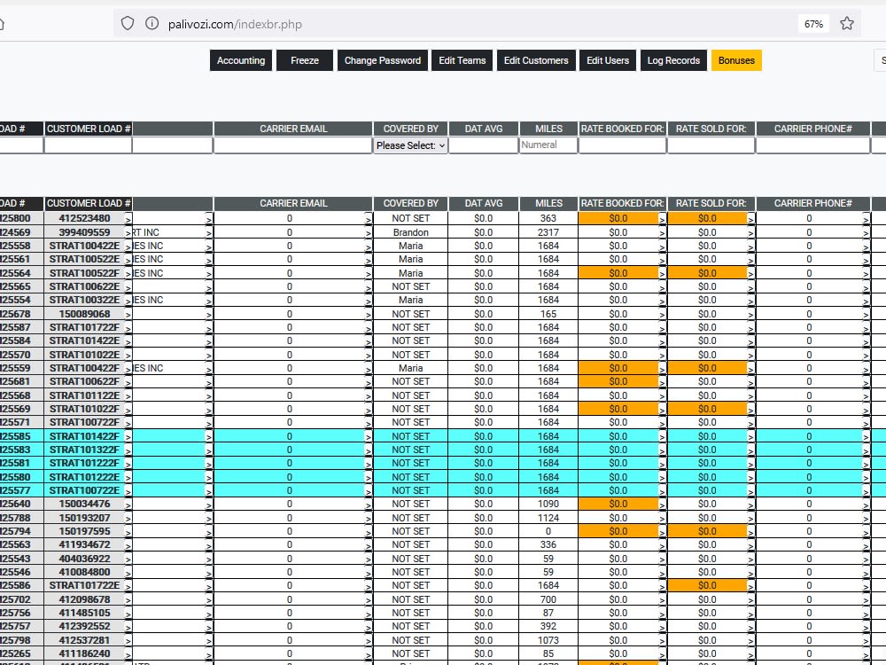 A fully functional Load Board for Brokers (Google Sheets Alternative ...
