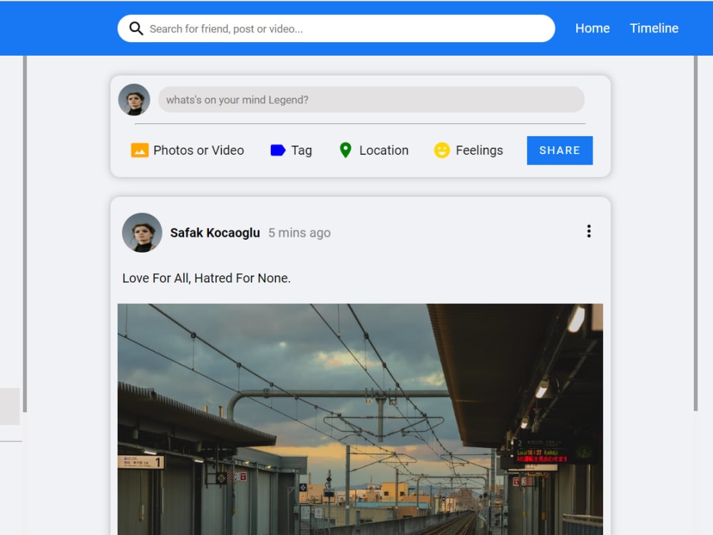 A nice and clean React js UI design | Upwork