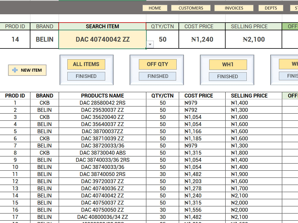 An interactive Excel inventory management system for your business | Upwork