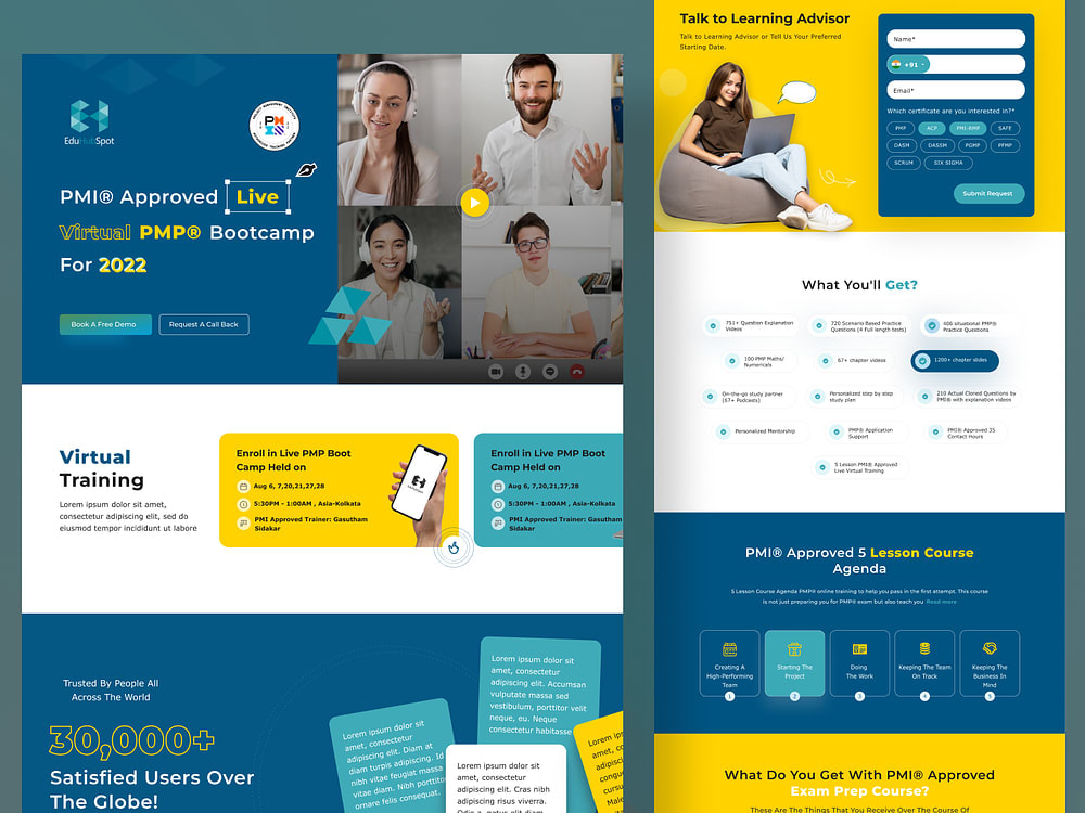 A modern and user-friendly landing page design. | Upwork