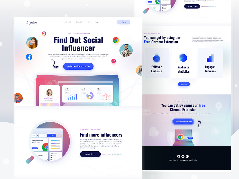 A modern and user-friendly landing page design. | Upwork