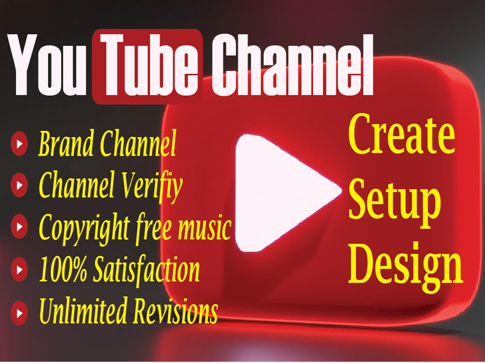Create and setup youtube channel with logo, banner and more | Upwork