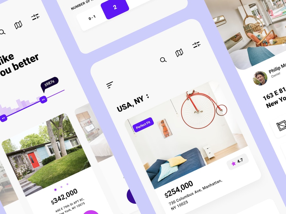 A mobile app with a unique and attractive design, for great conversions ...