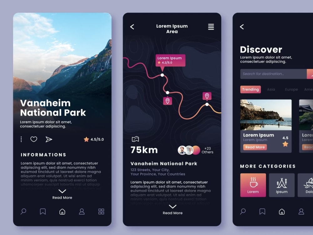 A mobile app with a unique and attractive design, for great conversions ...