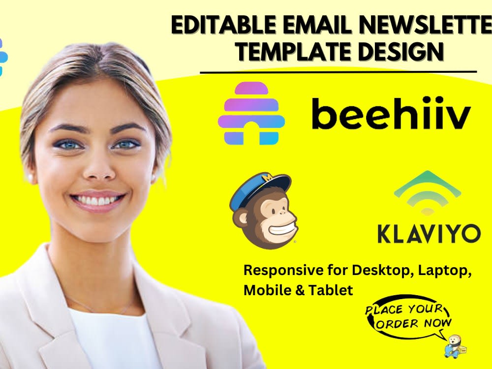 Do beehiiv newsletter design, mailchimp newsletter, klaviyo email ...
