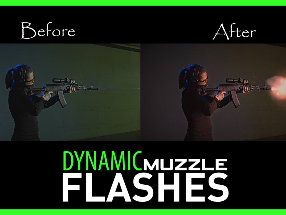 Gunshot muzzle flashes and bullet hits added to your video | Upwork