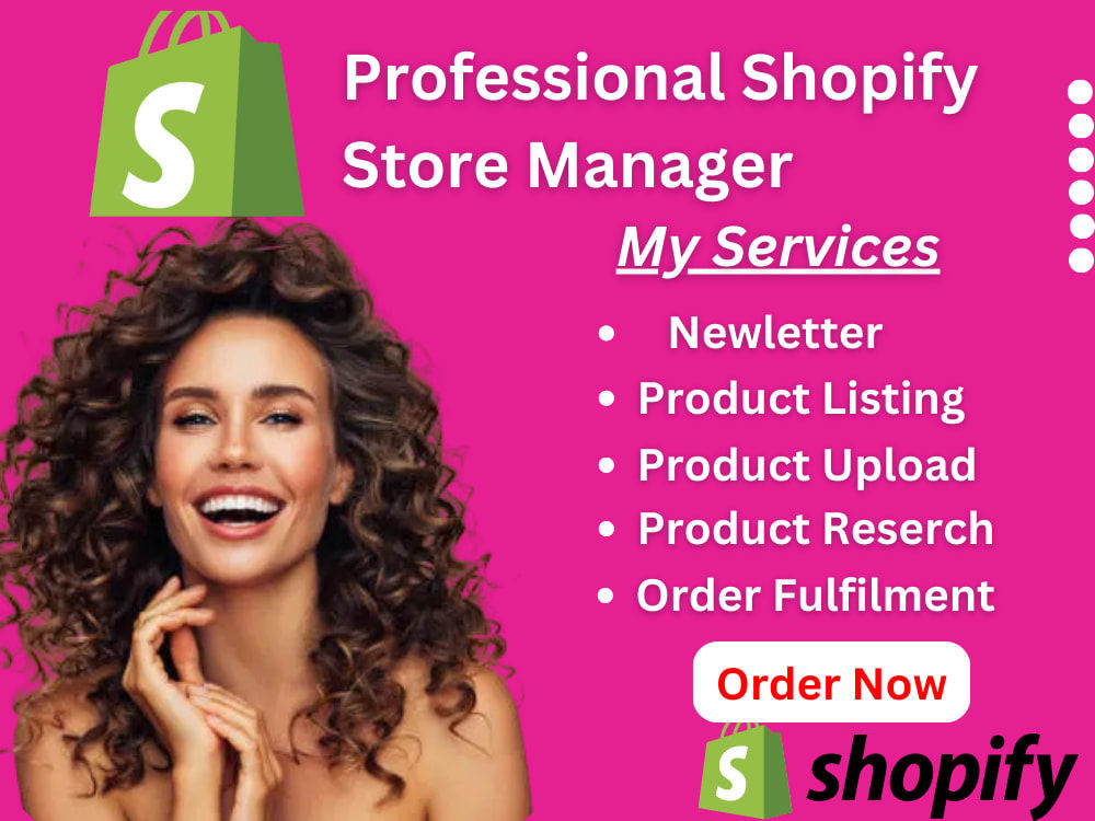 A Professional Shopify Store Manager,Shopify Dropshipping store, Wix ...