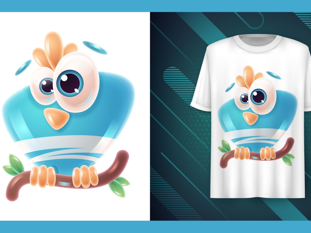 Cute cartoon t-shirt design t-shirt design | Upwork