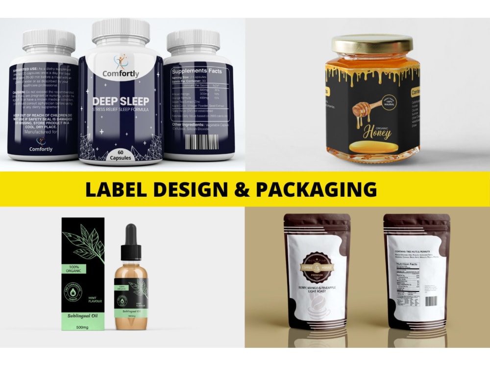 Premium product label, box package, Bottle Lable for brand | Upwork