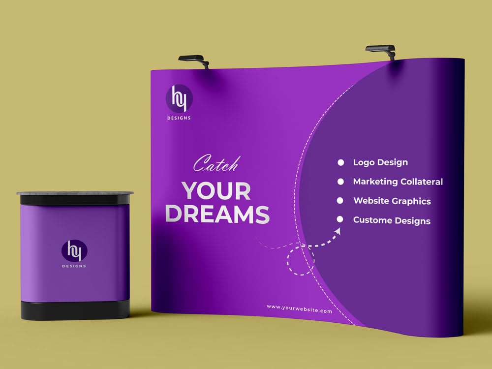 Trade show booth, backdrop, banners for exhibition | Upwork