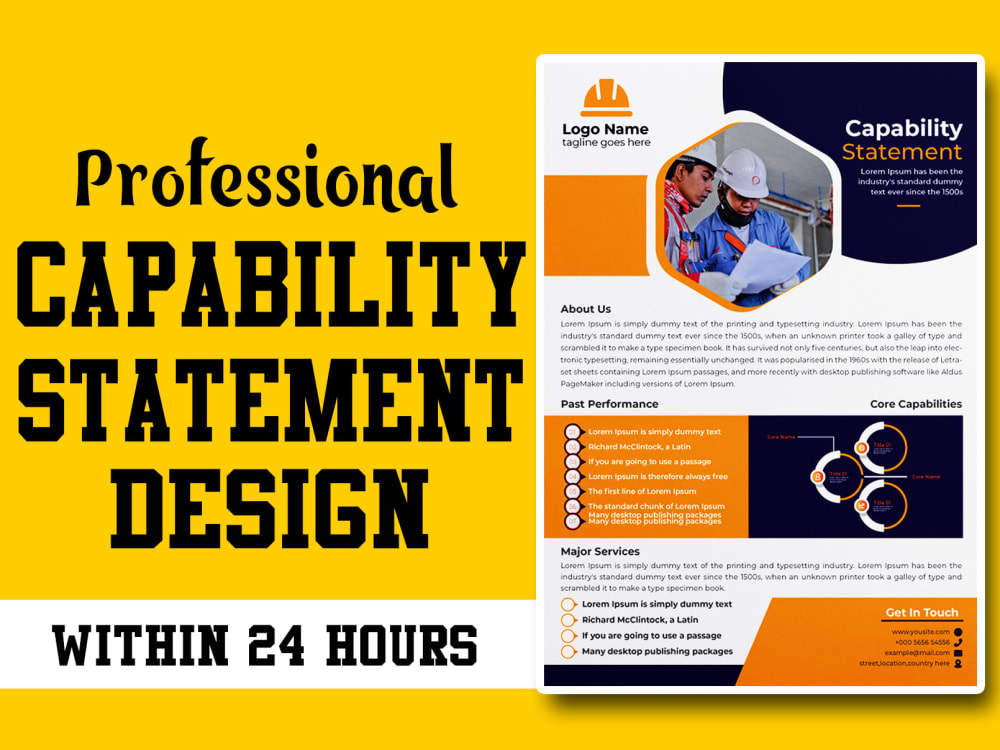 Professional creative business capability statement design. | Upwork