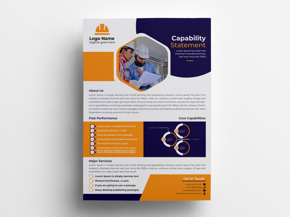 Professional creative business capability statement design. | Upwork