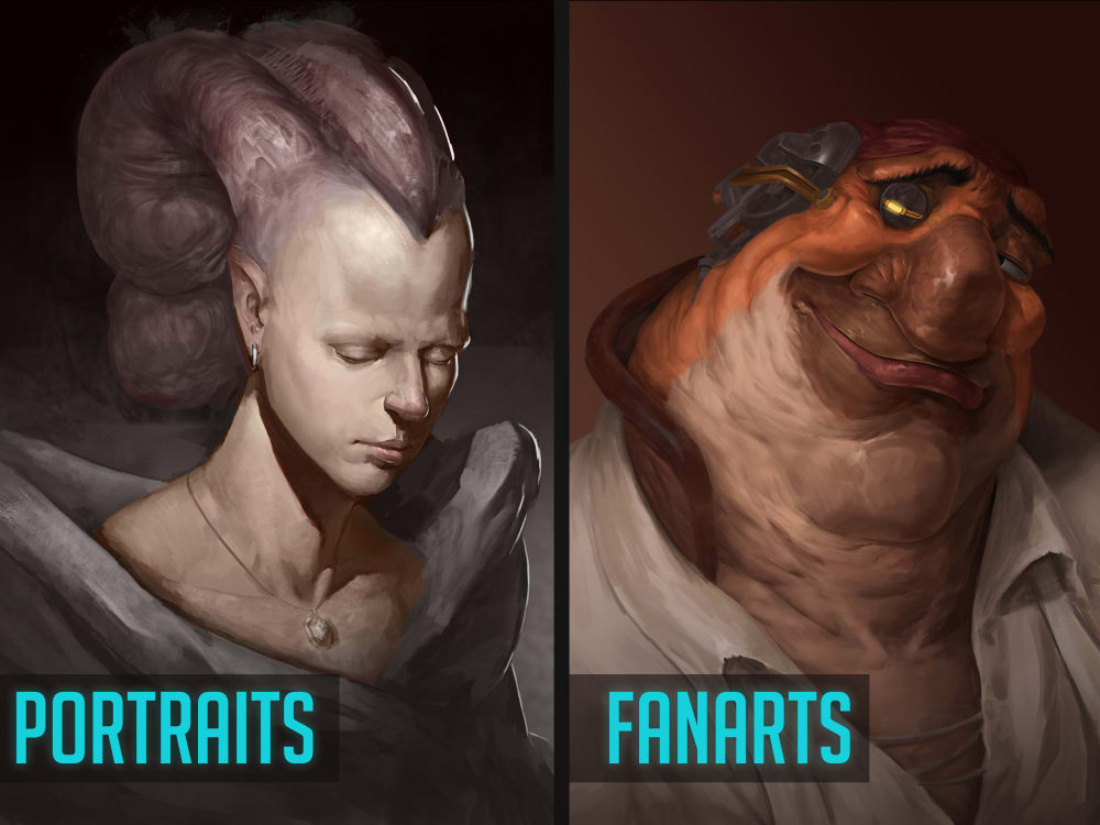 A character design, concept art, portrait | Upwork