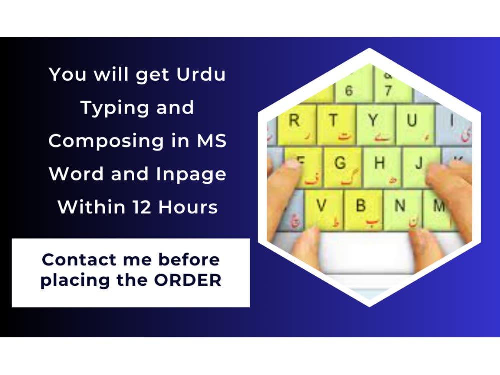 Urdu typing, Composing and editing work in Inpage | Upwork