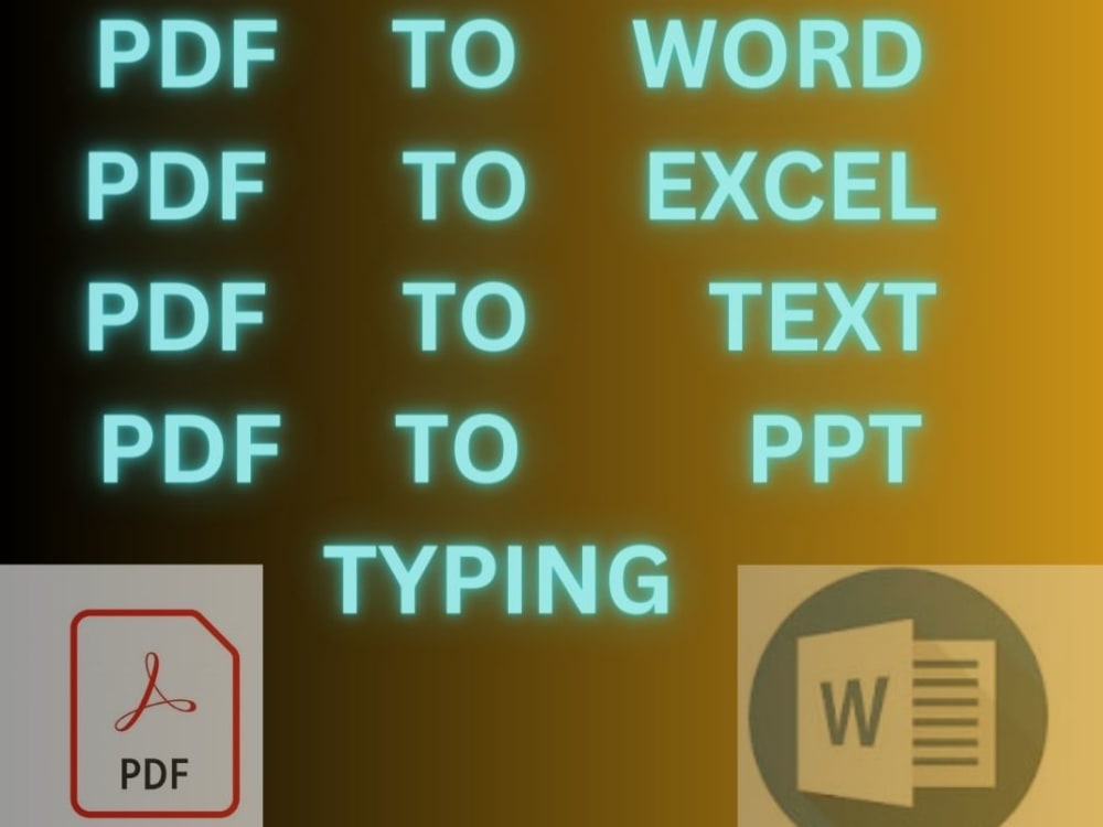 Get PDF to Word/Excel conversion | Upwork