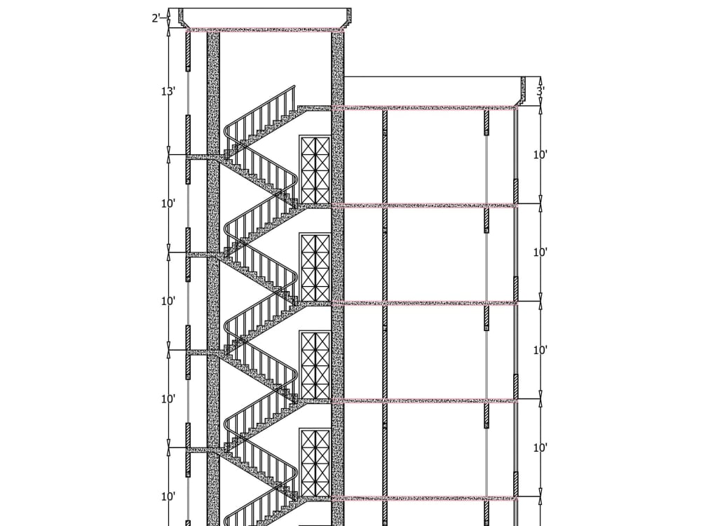 2d floor plan, section, and elevation using Autocad | Upwork