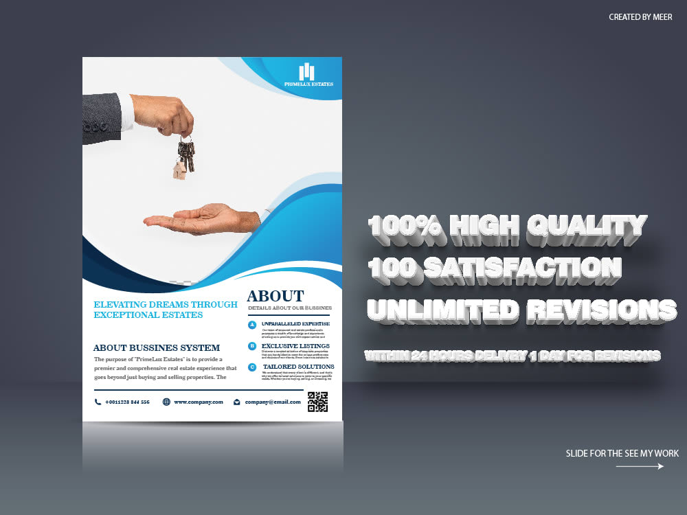 High-quality flyer, brochure, catalog, banner, logo, invitation card ...