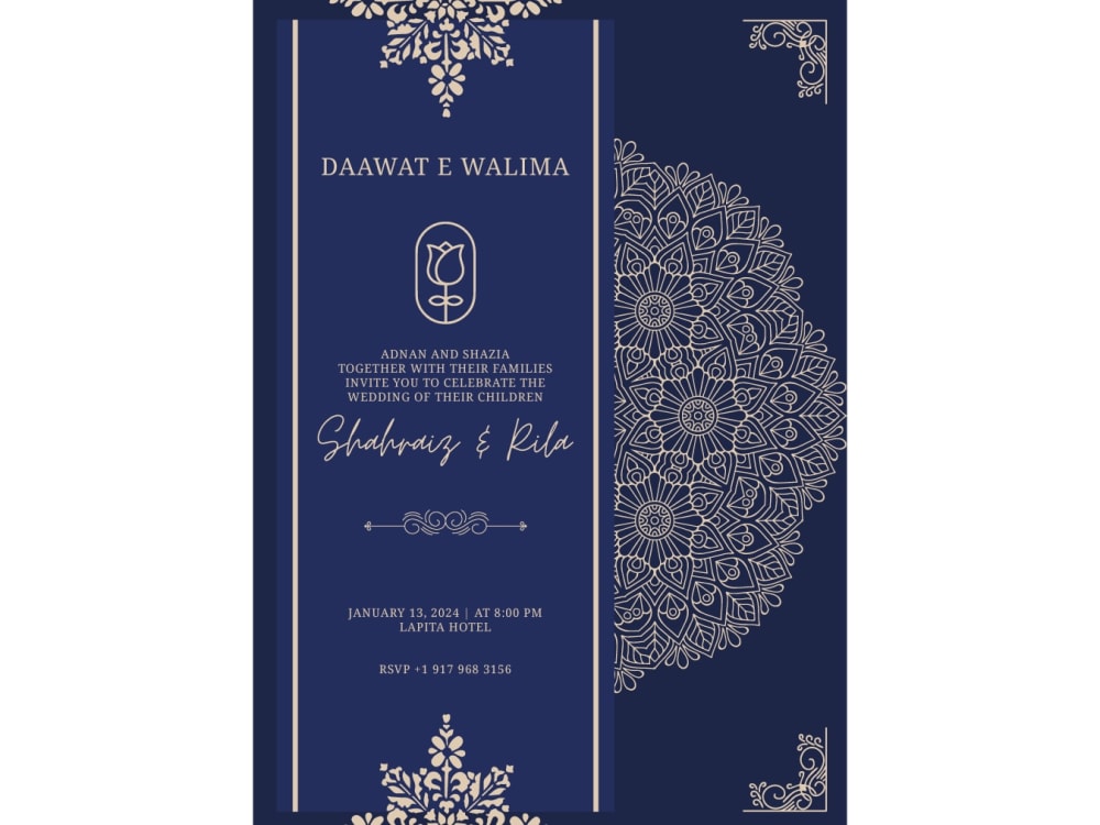 A Customized Printable and Digital Invitation Card Design | Upwork