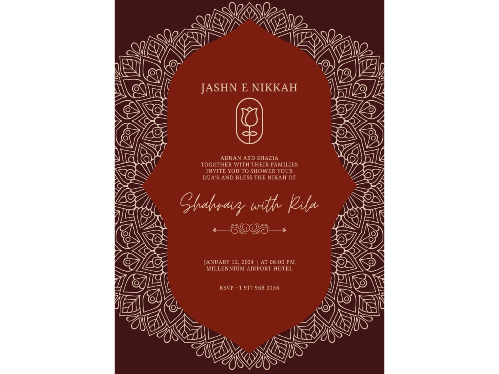 A Customized Printable and Digital Invitation Card Design | Upwork