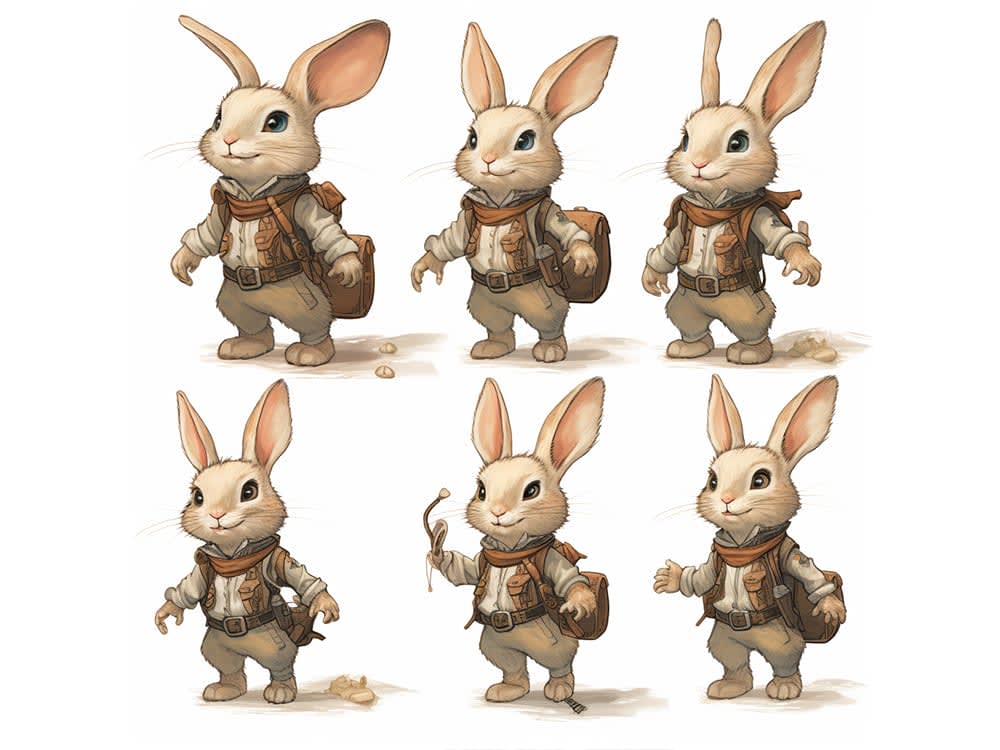 A character design with multiple views for your creative project | Upwork