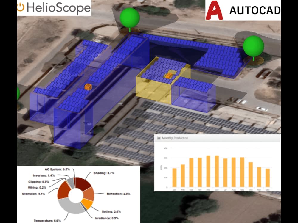 A Solar PV system design on Helioscope and AutoCAD | Upwork