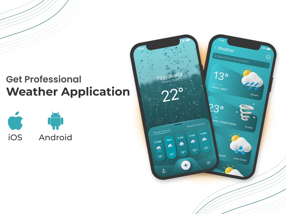 Professional & Modern Android & iOS Weather Mobile App | Upwork
