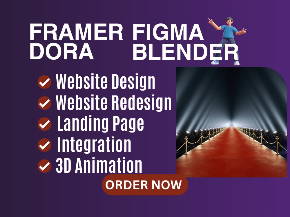 A stunning Dora 3D website, Dora 3D landing page, Blender 3D Design, Figma | Upwork