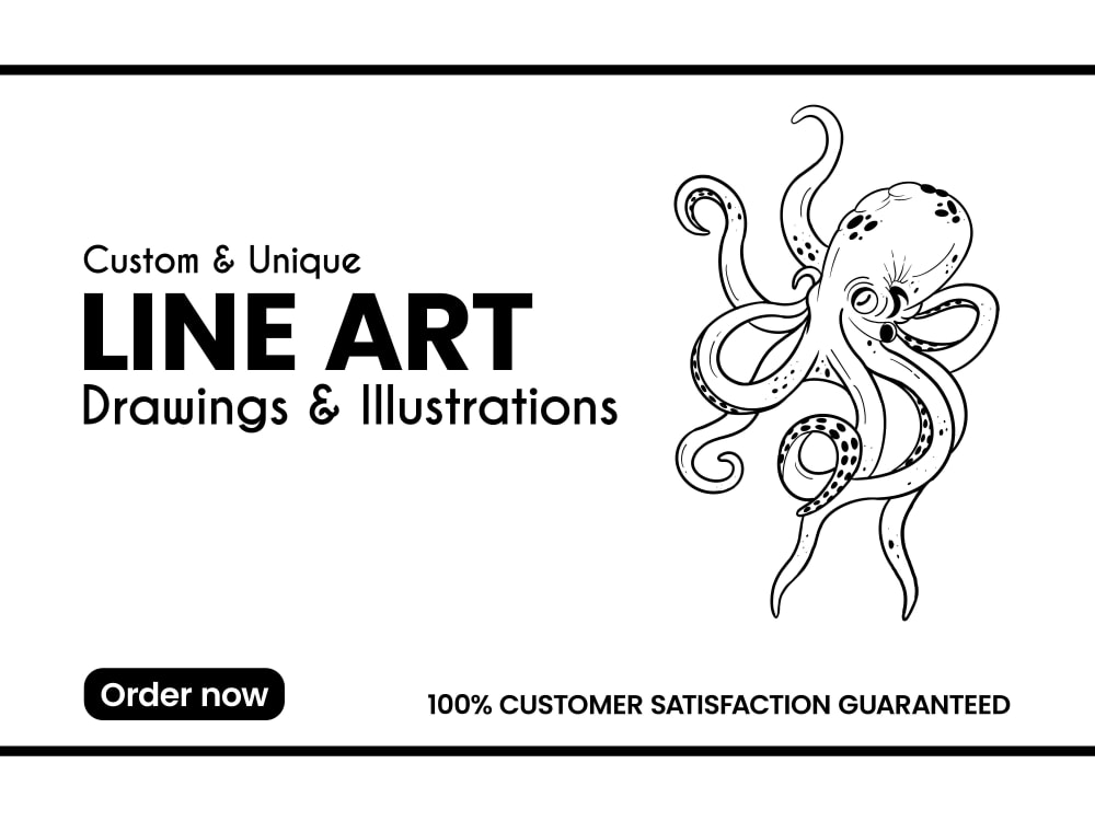 Fine clean line art illustration, Manual Line Drawings, Guide ...