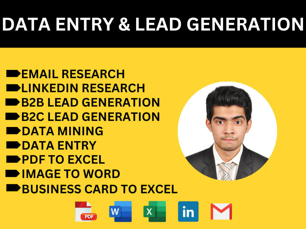 An accurate Data Entry, Lead Generation, Email Research, PDF Conversion. | Upwork