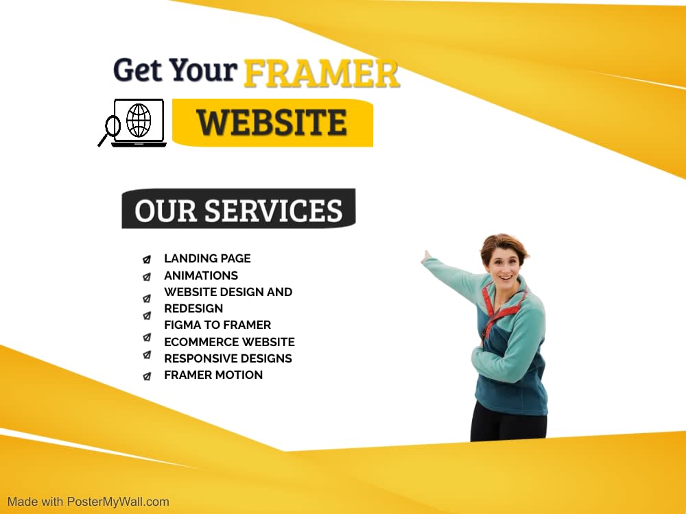 Framer website design or redesign, animation, framer motion figma to ...