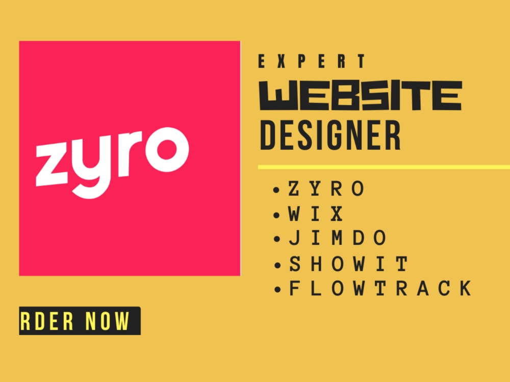 A designed or redesigned Zyro Ionos Jimdo Showit and Flowtrack website ...