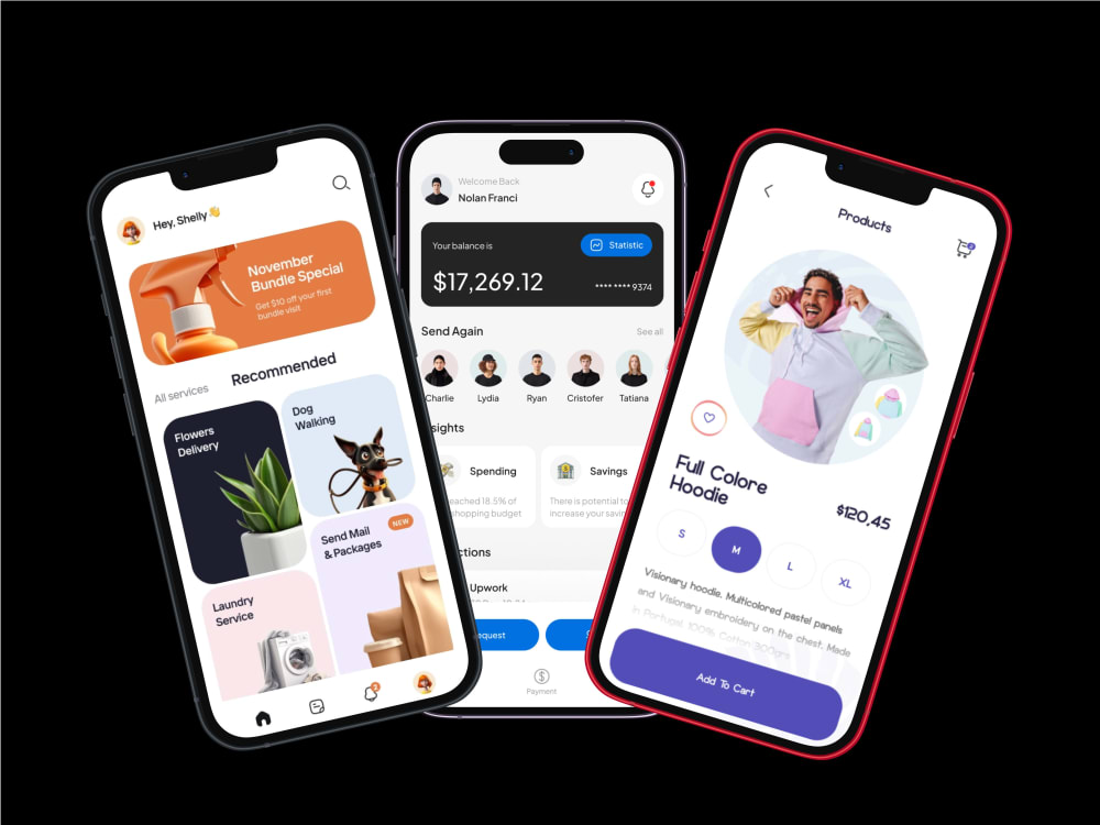 Custom Mobile App UI design concept for your Brand | Upwork