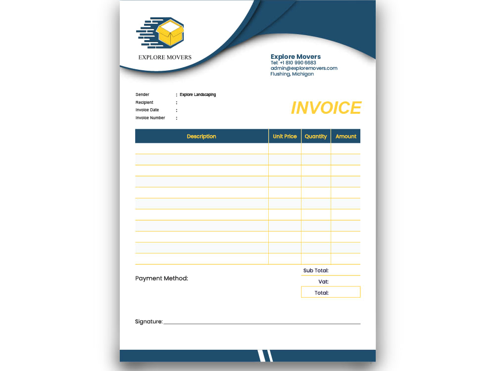 A perfect Invoice design for your brand | Upwork