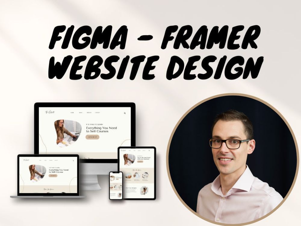 Responsive framer website design or figma to framer, framer animation ...
