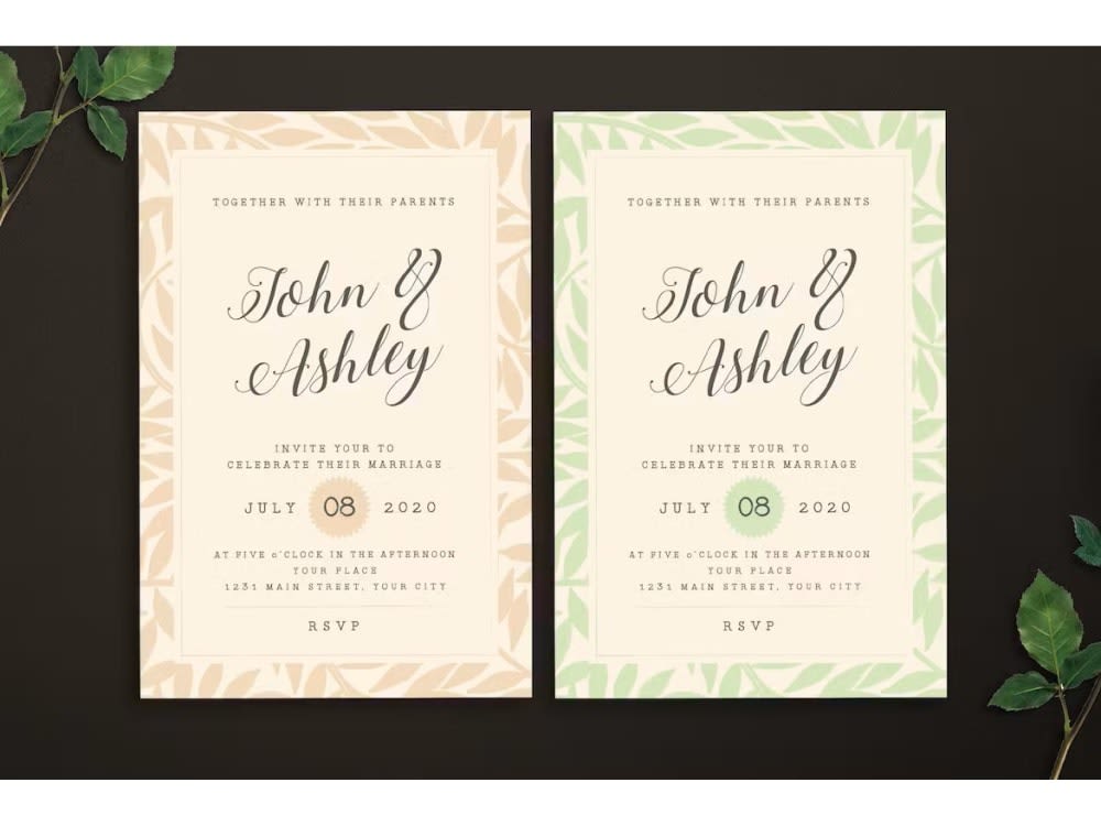 Invitations designed that are suitable for both printing and digital ...