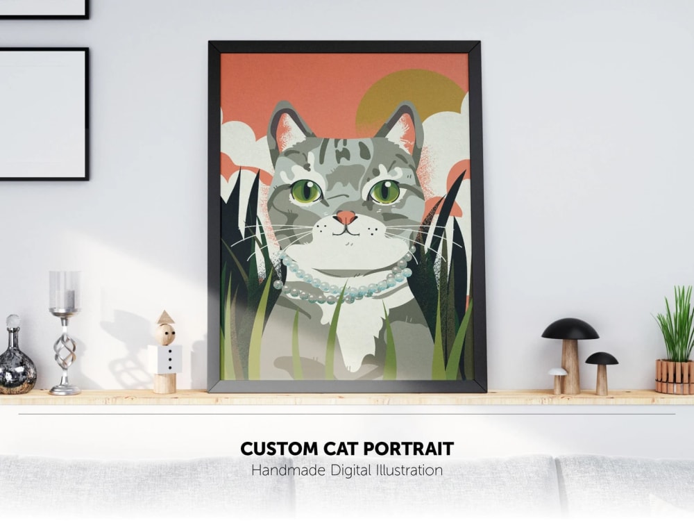 A vector pet portrait illustration | Upwork