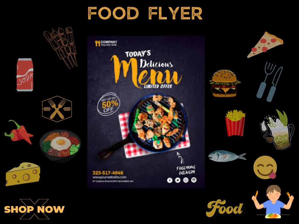 A very professional food flyer as per your demand | Upwork