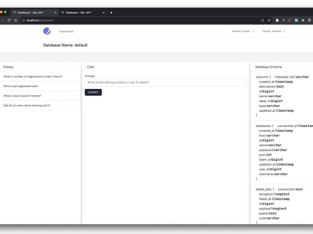 Get reports from your database using GPT-3.5 or ChatGPT | Upwork
