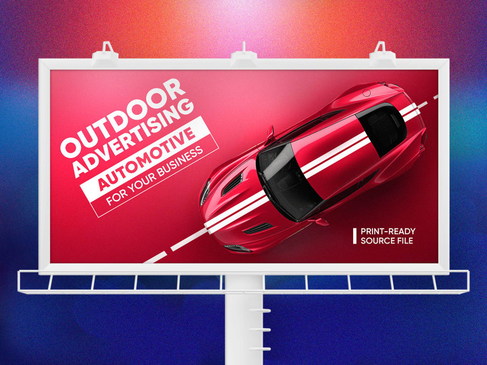 Automotive outdoor advertising design for your business | Upwork