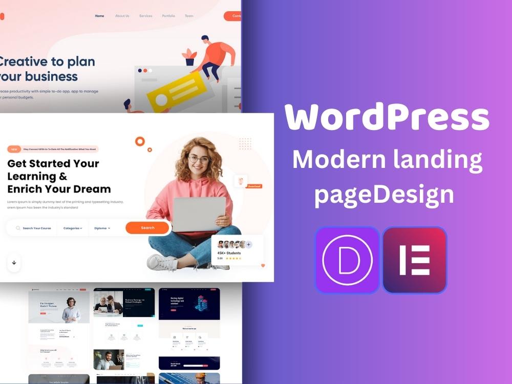 Create modern WordPress website or redesign by Divi theme or Elementor | Upwork