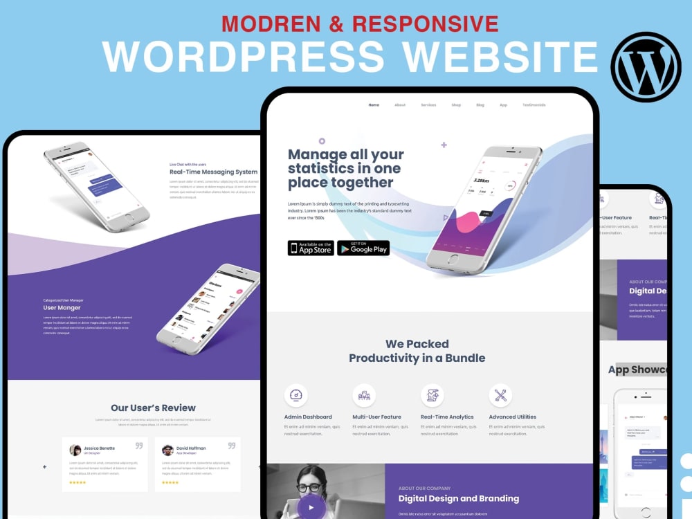 A Clean and Modern WordPress Website | Upwork