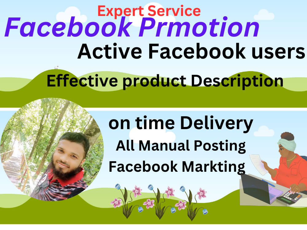 I will do facebook marketing, fb promotion, fb million million view ...