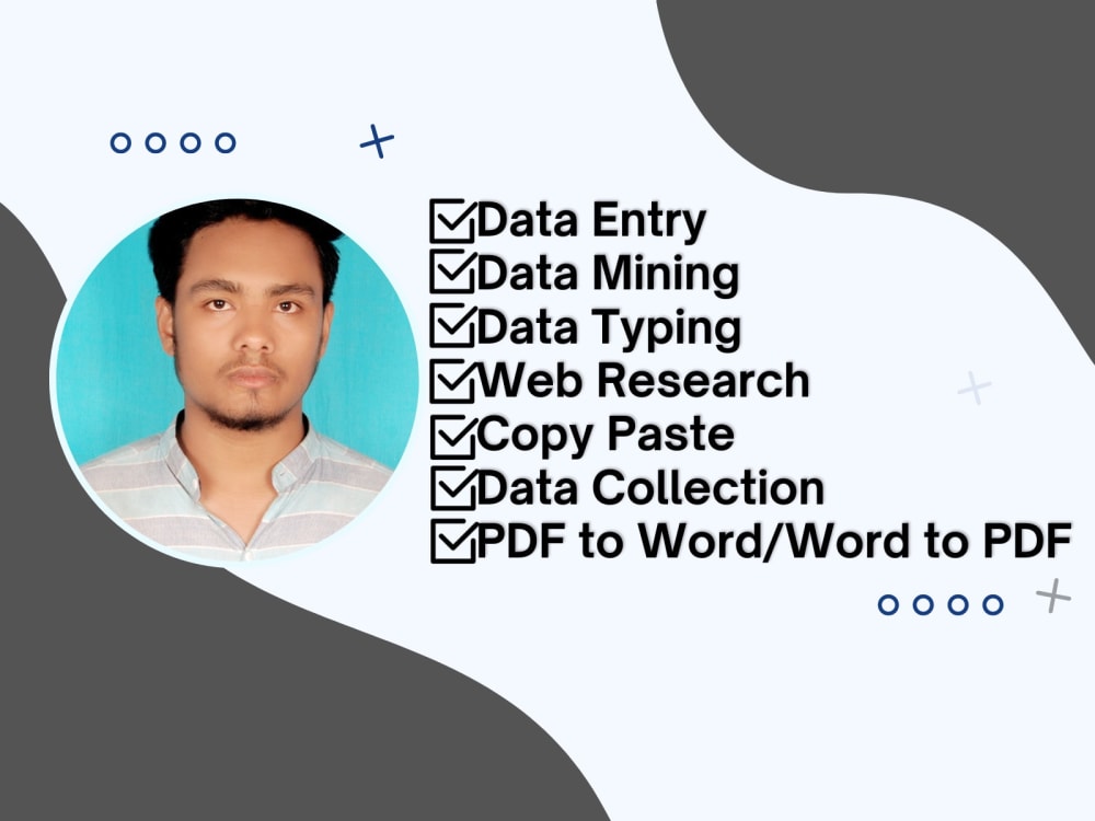 Data entry, web research, copy paste, typing, mining, scraping, excel | Upwork