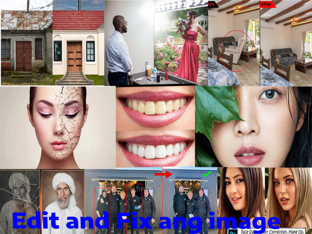 Image edit, fix color correction background manipulation and retouching ...