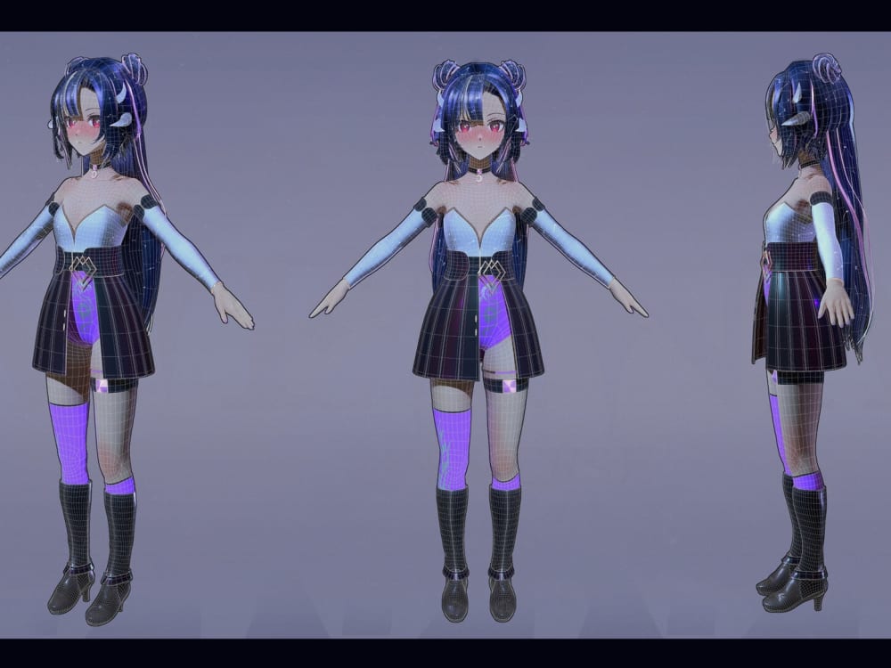 Futuristic live 2D modeling| 3D animation| 2D animation|vtuber model|2D ...