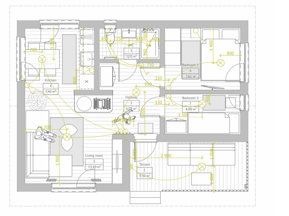 A building plan with all the details that match your wishes. | Upwork